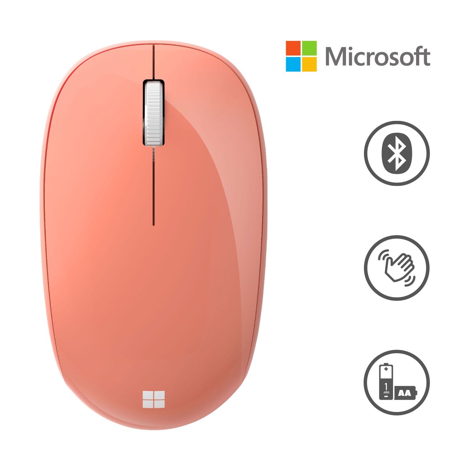 Mouse de Microsoft De Alto Rendimiento por Bluetooth De Tacto Delicado - RJN-00037